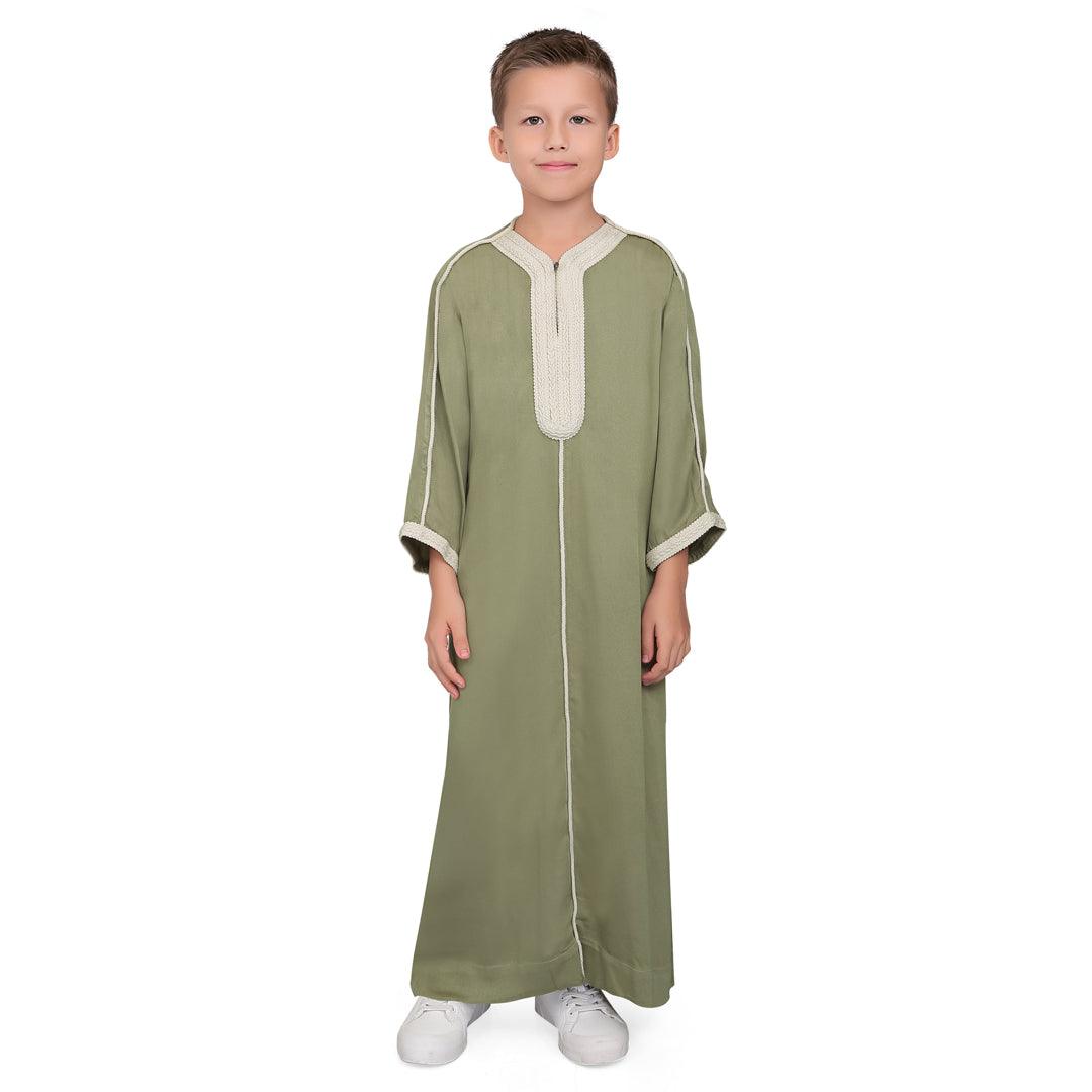 Firas Moroccan Green Boys Thobe – Mashroo